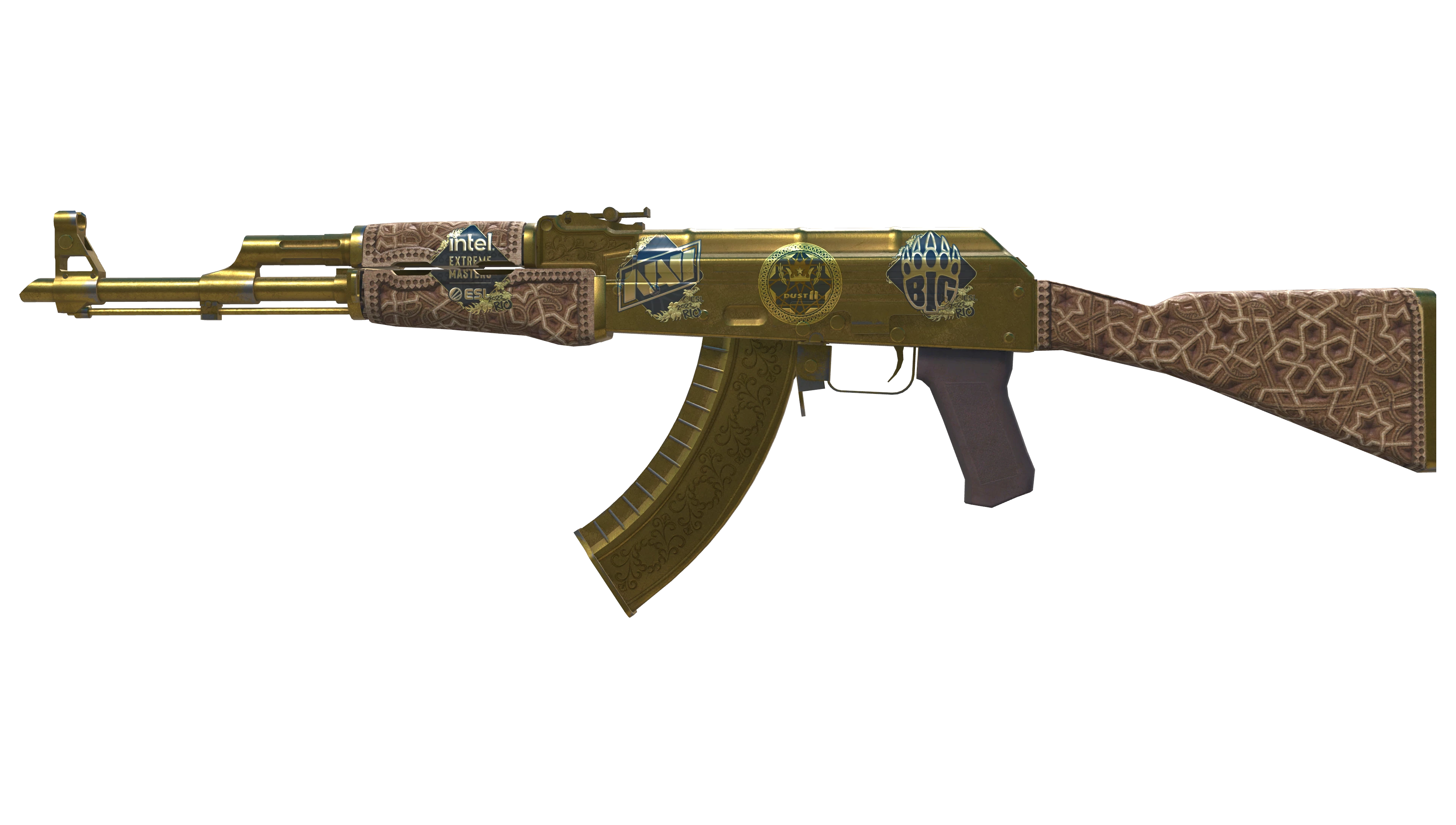 Buy and Sell Souvenir AK-47 | Gold Arabesque (Battle-Scarred) CS2 via ...